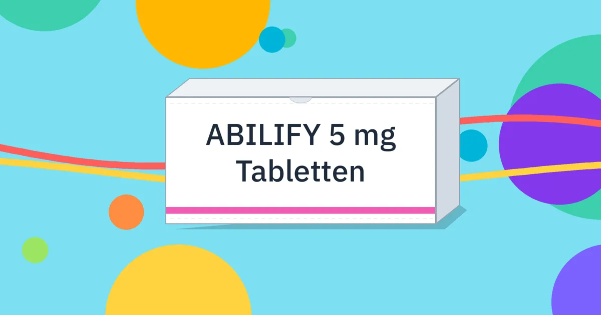 Symbolbild: Packung mit der Aufschrift ABILIFY 5 mg Tabletten (PZN 00694474) – Verfügbarkeit und Bezug in Apotheken in Frankfurt am Main