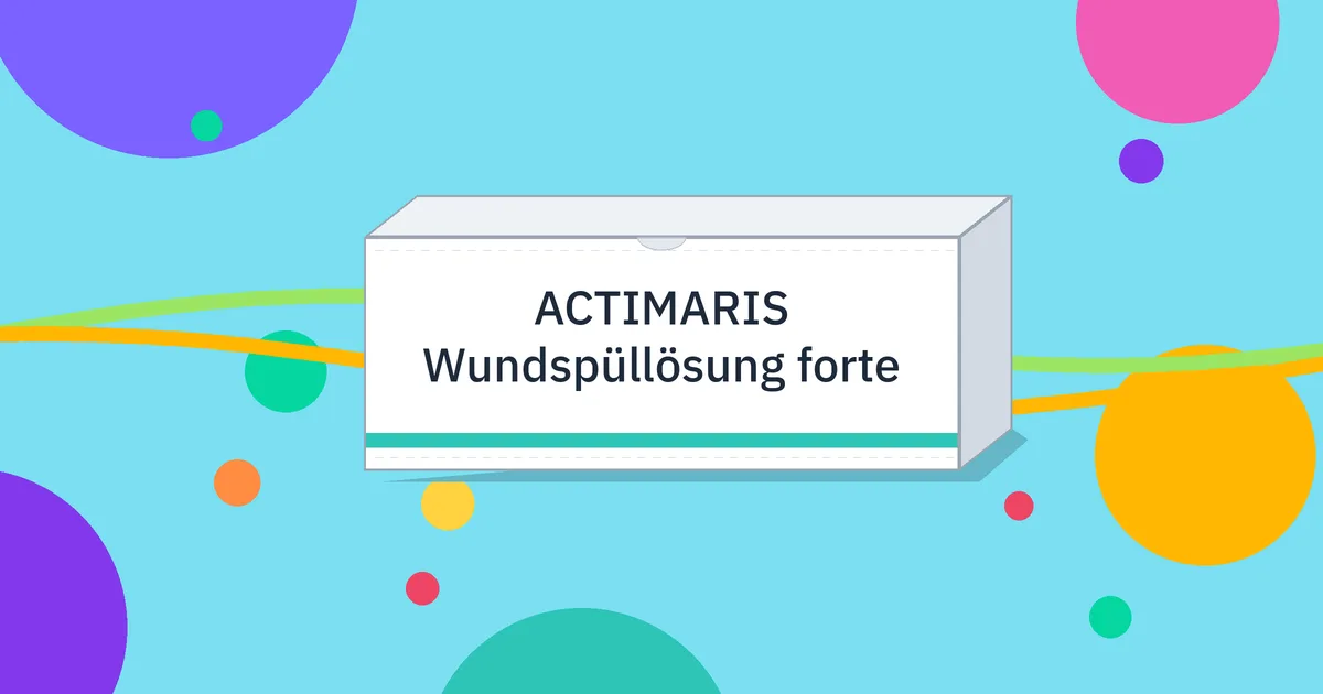 Symbolbild: Packung mit der Aufschrift ACTIMARIS Wundspüllösung forte (PZN 13502832) – Verfügbarkeit und Bezug in Apotheken in Frankfurt am Main
