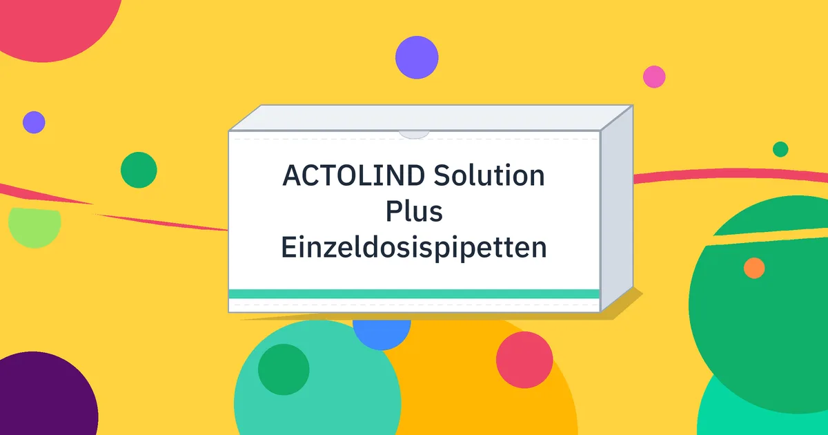 Symbolbild: Packung mit der Aufschrift ACTOLIND Solution Plus Einzeldosispipetten (PZN 20740851) – Verfügbarkeit und Bezug in Apotheken in Frankfurt am Main
