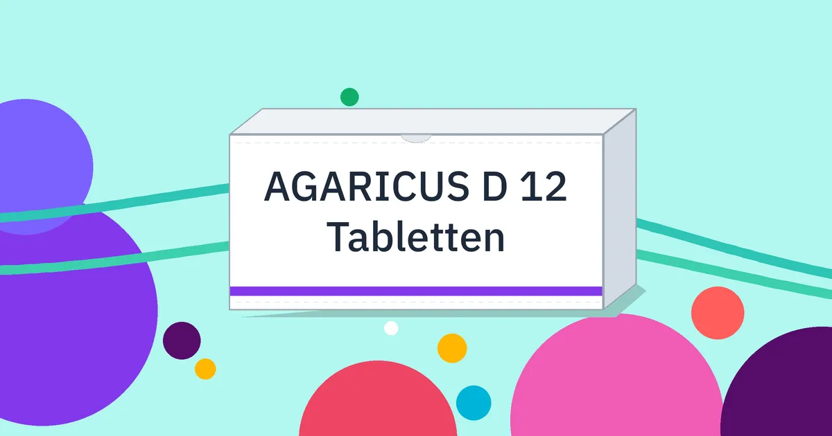 Symbolbild: Packung mit der Aufschrift AGARICUS D 12 Tabletten (PZN 02624555) – Verfügbarkeit und Bezug in Apotheken in Frankfurt am Main