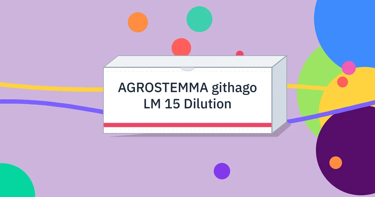 Symbolbild: Packung mit der Aufschrift AGROSTEMMA githago LM 15 Dilution (PZN 13307415) – Verfügbarkeit und Bezug in Apotheken in Frankfurt am Main