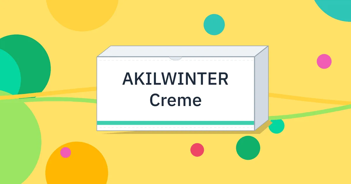 Symbolbild: Packung mit der Aufschrift AKILWINTER Creme (PZN 03090498) – Verfügbarkeit und Bezug in Apotheken in Frankfurt am Main