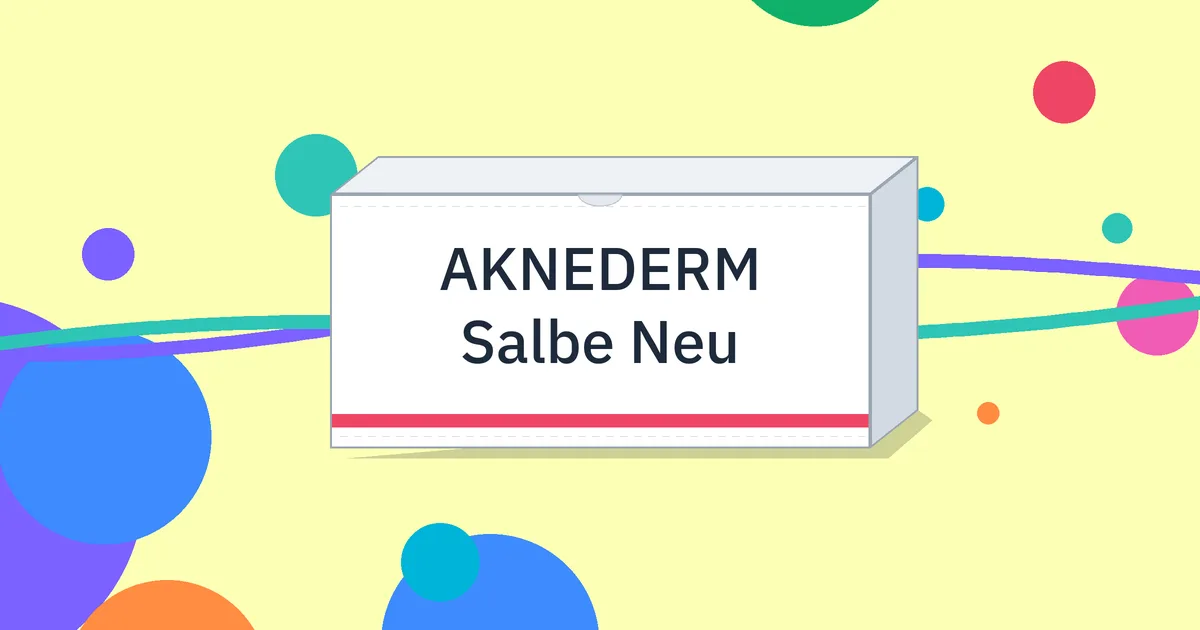 Symbolbild: Packung mit der Aufschrift AKNEDERM Salbe Neu (PZN 04889192) – Verfügbarkeit und Bezug in Apotheken in Frankfurt am Main