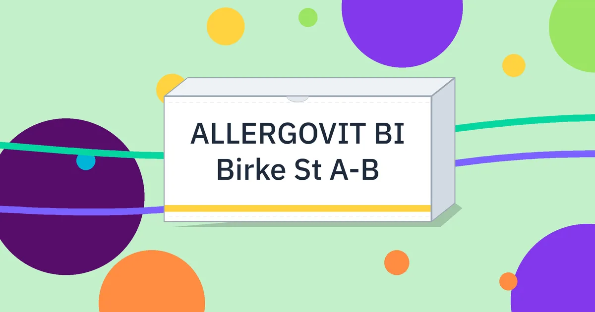 Symbolbild: Packung mit der Aufschrift ALLERGOVIT BI Birke St A-B (PZN 15741340) – Verfügbarkeit und Bezug in Apotheken in Frankfurt am Main