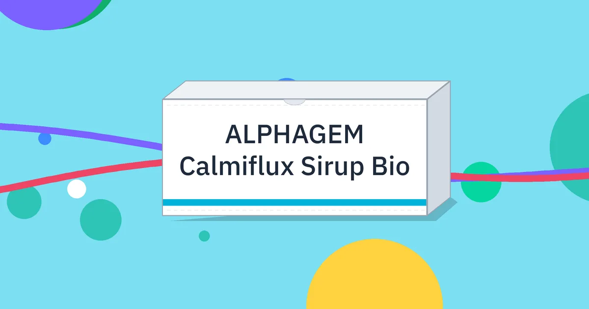 Symbolbild: Packung mit der Aufschrift ALPHAGEM Calmiflux Sirup Bio (PZN 20806260) – Verfügbarkeit und Bezug in Apotheken in Frankfurt am Main