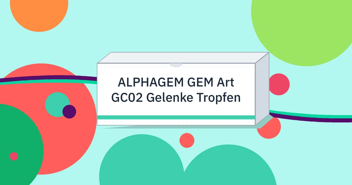 Symbolbild: Packung mit der Aufschrift ALPHAGEM GEM Art GC02 Gelenke Tropfen (PZN 20296190) – Verfügbarkeit und Bezug in Apotheken in Frankfurt am Main