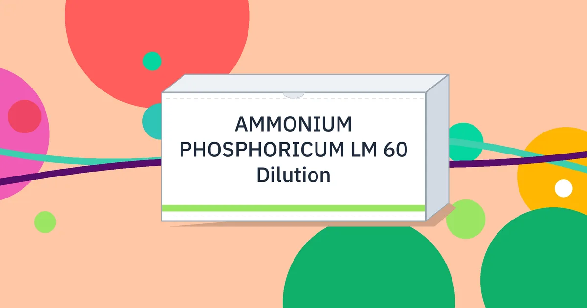 Symbolbild: Packung mit der Aufschrift AMMONIUM PHOSPHORICUM LM 60 Dilution (PZN 13322521) – Verfügbarkeit und Bezug in Apotheken in Frankfurt am Main