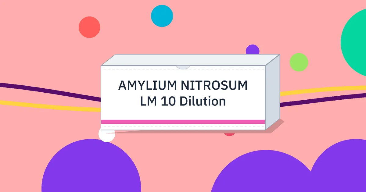 Symbolbild: Packung mit der Aufschrift AMYLIUM NITROSUM LM 10 Dilution (PZN 13326482) – Verfügbarkeit und Bezug in Apotheken in Frankfurt am Main