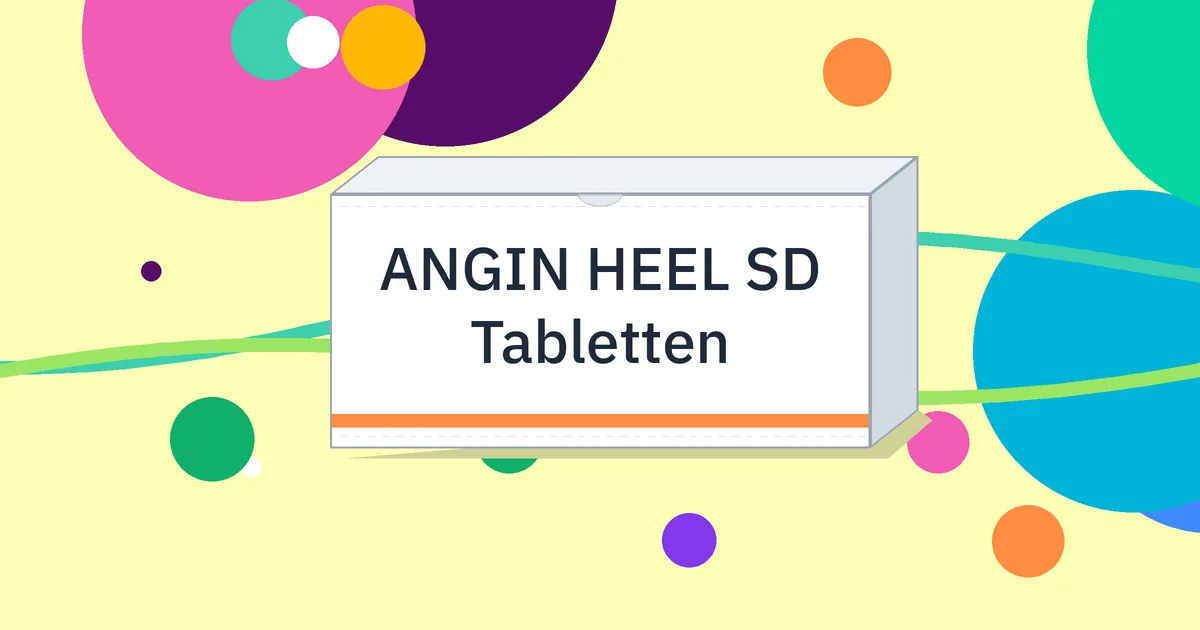 Symbolbild: Packung mit der Aufschrift ANGIN HEEL SD Tabletten (PZN 08412274) – Verfügbarkeit und Bezug in Apotheken in Frankfurt am Main