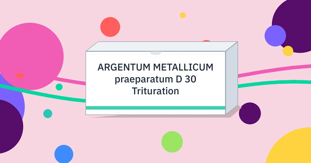 Symbolbild: Packung mit der Aufschrift ARGENTUM METALLICUM praeparatum D 30 Trituration (PZN 02641401) – Verfügbarkeit und Bezug in Apotheken in Frankfurt am Main