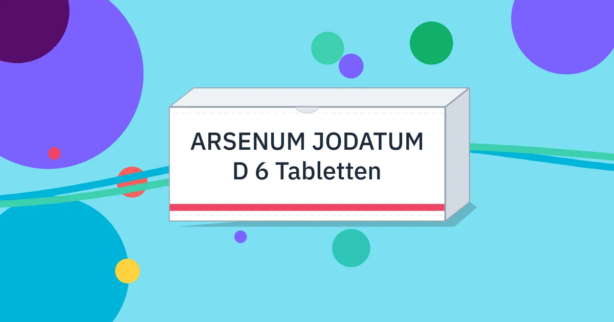 Symbolbild: Packung mit der Aufschrift ARSENUM JODATUM D 6 Tabletten (PZN 02126739) – Verfügbarkeit und Bezug in Apotheken in Frankfurt am Main