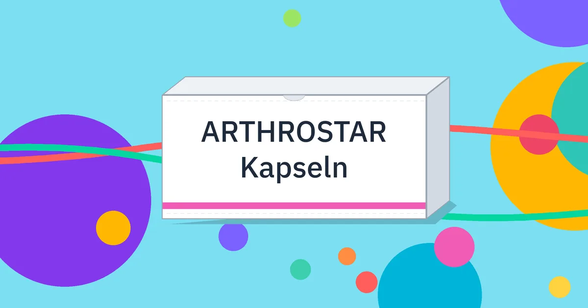 Symbolbild: Packung mit der Aufschrift ARTHROSTAR Kapseln (PZN 16893106) – Verfügbarkeit und Bezug in Apotheken in Frankfurt am Main