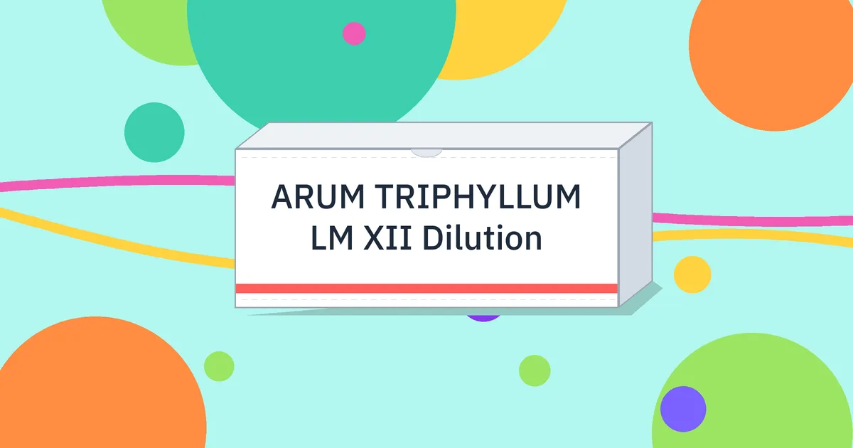 Symbolbild: Packung mit der Aufschrift ARUM TRIPHYLLUM LM XII Dilution (PZN 04491779) – Verfügbarkeit und Bezug in Apotheken in Frankfurt am Main