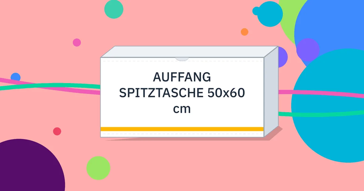Symbolbild: Packung mit der Aufschrift AUFFANG SPITZTASCHE 50x60 cm (PZN 07600252) – Verfügbarkeit und Bezug in Apotheken in Frankfurt am Main
