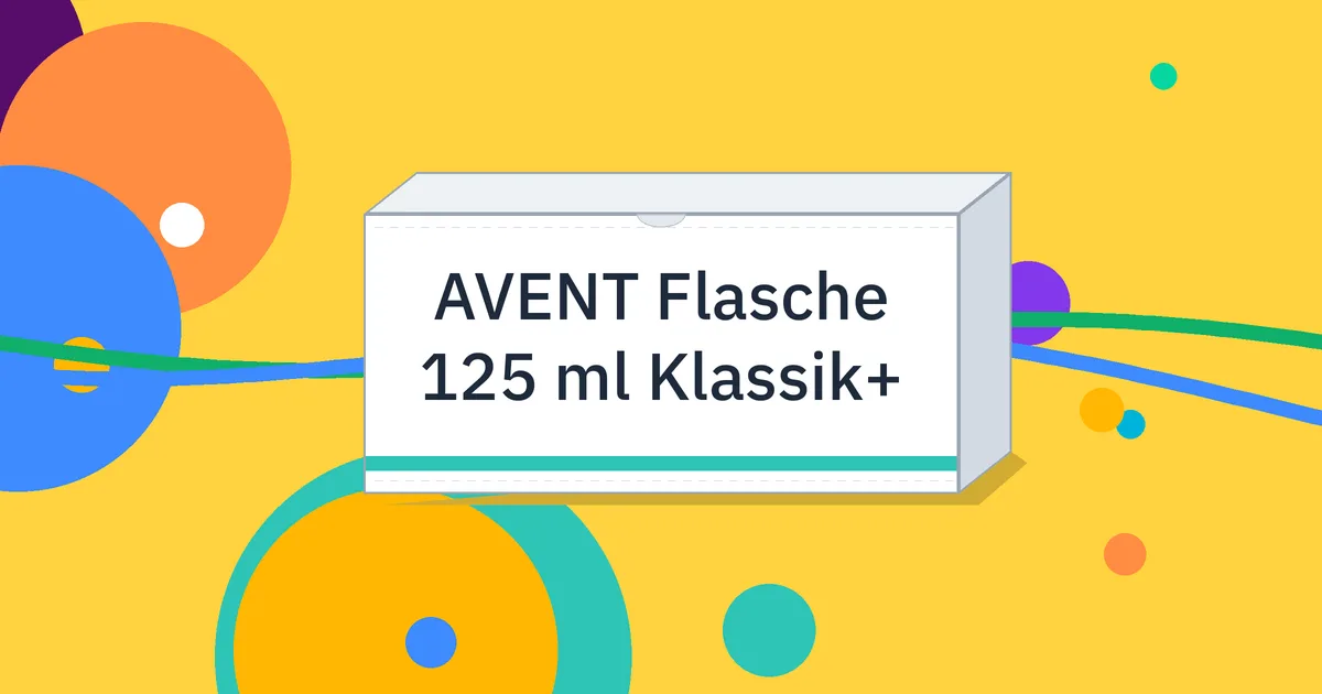 Symbolbild: Packung mit der Aufschrift AVENT Flasche 125 ml Klassik+ (PZN 12588889) – Verfügbarkeit und Bezug in Apotheken in Frankfurt am Main