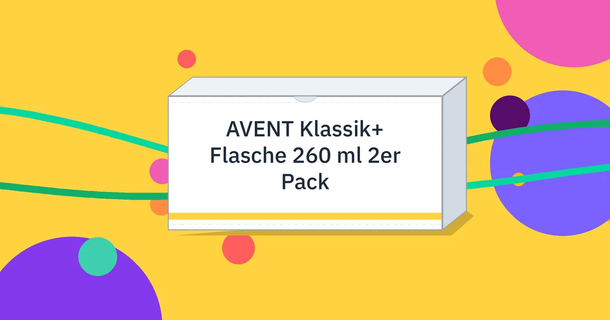 Symbolbild: Packung mit der Aufschrift AVENT Klassik+ Flasche 260 ml 2er Pack (PZN 10736096) – Verfügbarkeit und Bezug in Apotheken in Frankfurt am Main