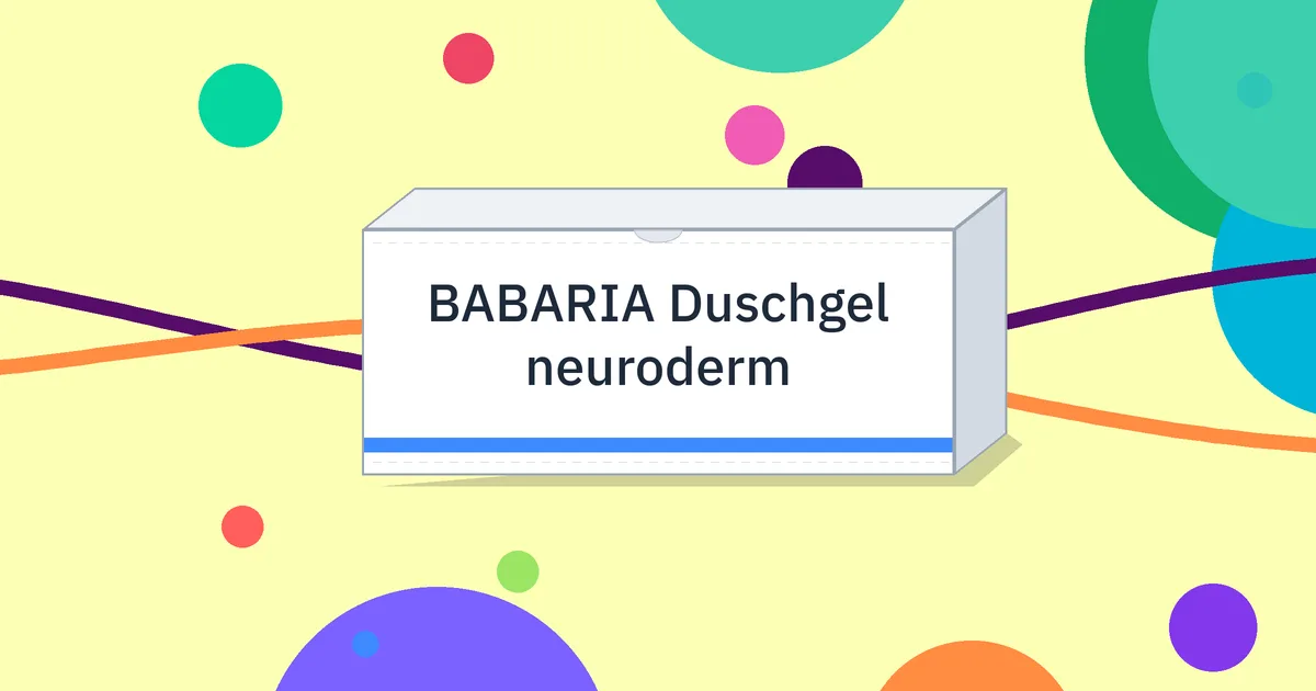 Symbolbild: Packung mit der Aufschrift BABARIA Duschgel neuroderm (PZN 15783031) – Verfügbarkeit und Bezug in Apotheken in Frankfurt am Main