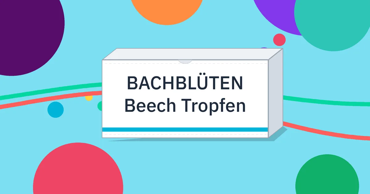 Symbolbild: Packung mit der Aufschrift BACHBLÜTEN Beech Tropfen (PZN 00046634) – Verfügbarkeit und Bezug in Apotheken in Frankfurt am Main