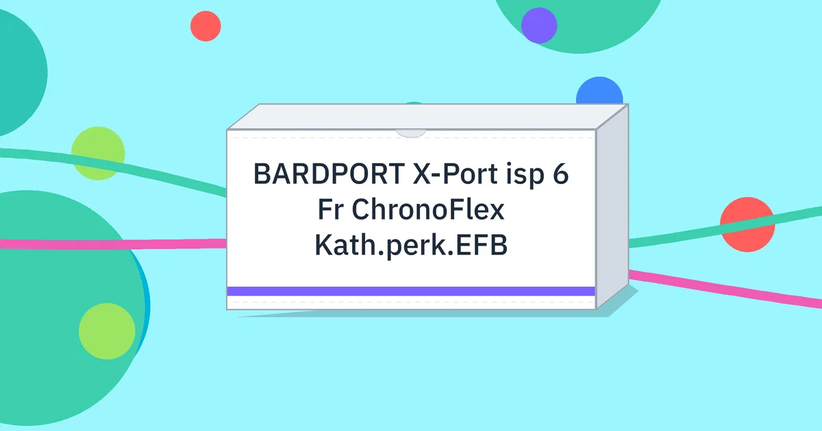 Symbolbild: Packung mit der Aufschrift BARDPORT X-Port isp 6 Fr ChronoFlex Kath.perk.EFB (PZN 02807497) – Verfügbarkeit und Bezug in Apotheken in Frankfurt am Main