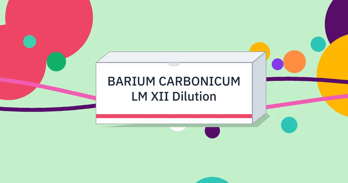 Symbolbild: Packung mit der Aufschrift BARIUM CARBONICUM LM XII Dilution (PZN 02673803) – Verfügbarkeit und Bezug in Apotheken in Frankfurt am Main
