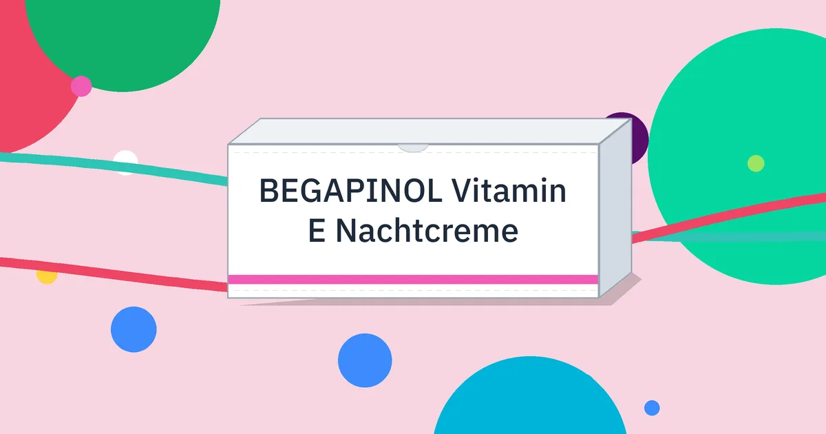 Symbolbild: Packung mit der Aufschrift BEGAPINOL Vitamin E Nachtcreme (PZN 10347779) – Verfügbarkeit und Bezug in Apotheken in Frankfurt am Main