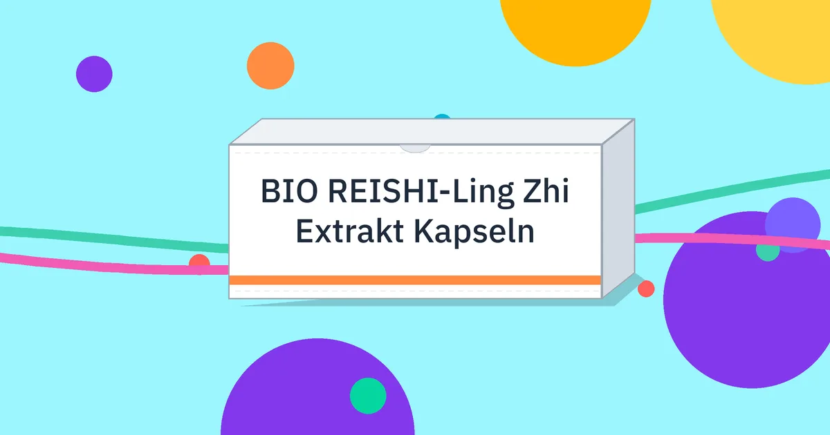 Symbolbild: Packung mit der Aufschrift BIO REISHI-Ling Zhi Extrakt Kapseln (PZN 10790345) – Verfügbarkeit und Bezug in Apotheken in Frankfurt am Main