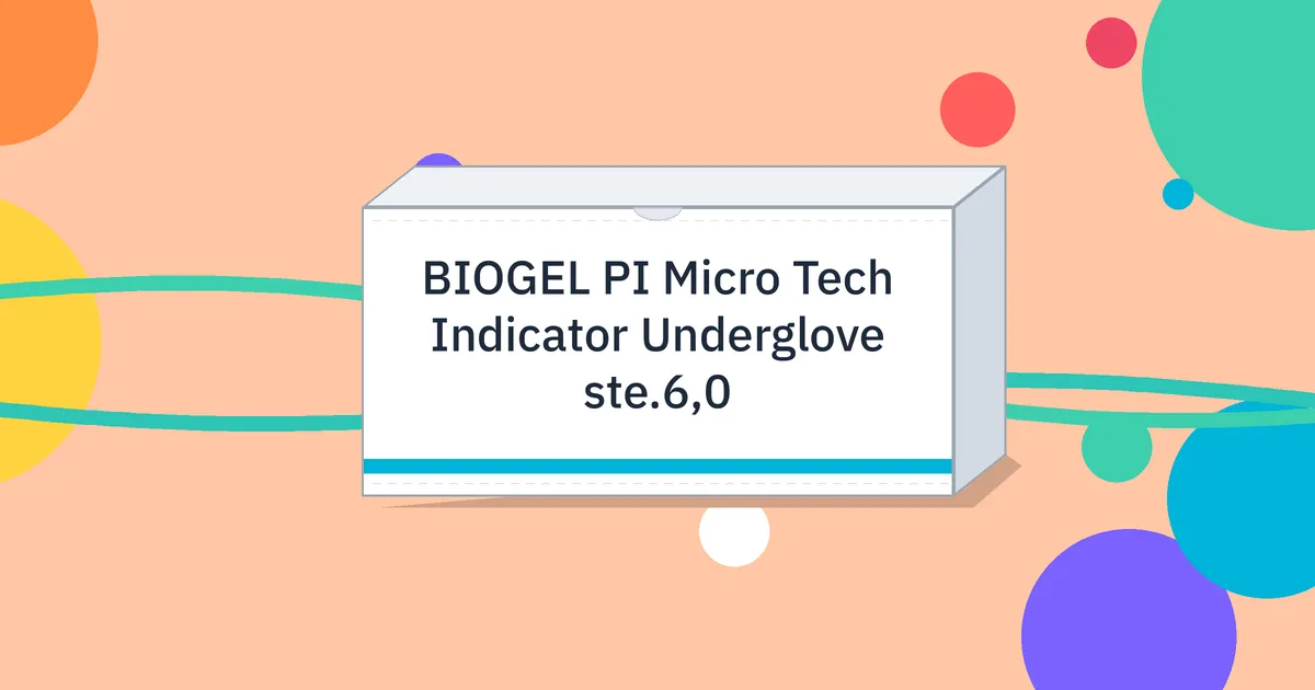 Symbolbild: Packung mit der Aufschrift BIOGEL PI Micro Tech Indicator Underglove ste.6,0 (PZN 20866902) – Verfügbarkeit und Bezug in Apotheken in Frankfurt am Main