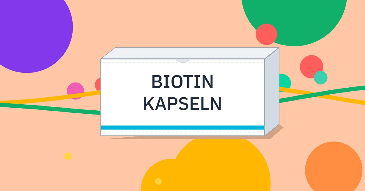 Symbolbild: Packung mit der Aufschrift BIOTIN KAPSELN (PZN 02260320) – Verfügbarkeit und Bezug in Apotheken in Frankfurt am Main