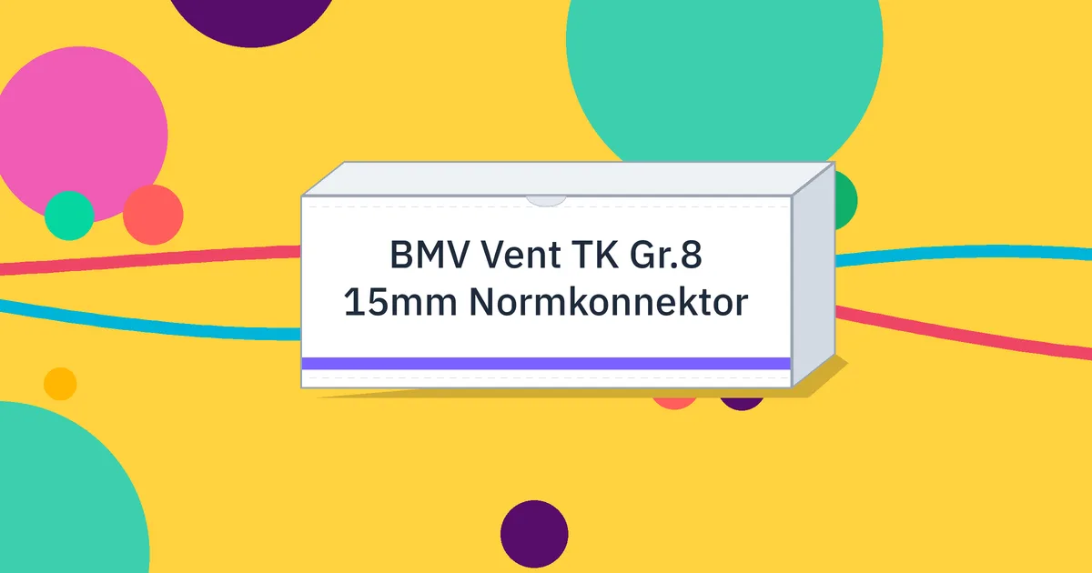Symbolbild: Packung mit der Aufschrift BMV Vent TK Gr.8 15mm Normkonnektor (PZN 10959502) – Verfügbarkeit und Bezug in Apotheken in Frankfurt am Main