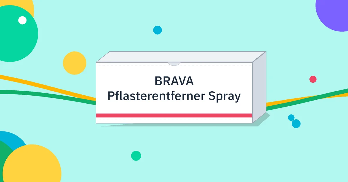 Symbolbild: Packung mit der Aufschrift BRAVA Pflasterentferner Spray (PZN 15567190) – Verfügbarkeit und Bezug in Apotheken in Frankfurt am Main