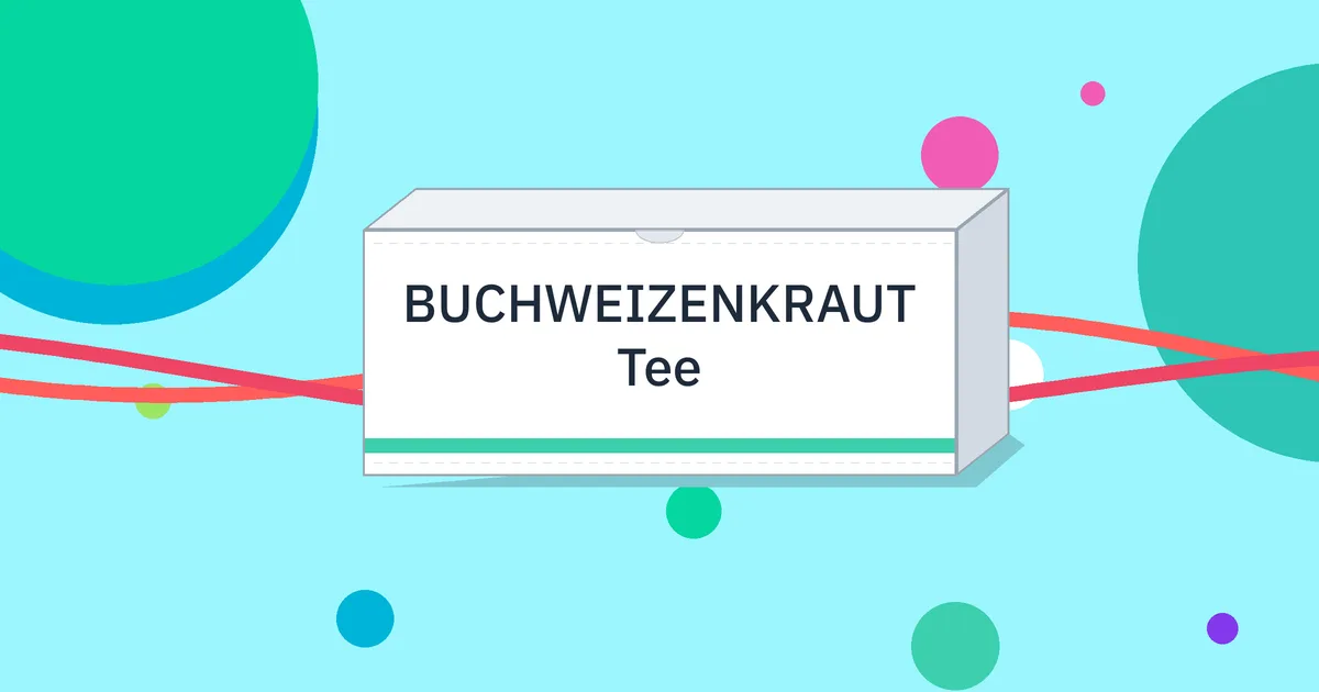 Symbolbild: Packung mit der Aufschrift BUCHWEIZENKRAUT Tee (PZN 07779446) – Verfügbarkeit und Bezug in Apotheken in Frankfurt am Main