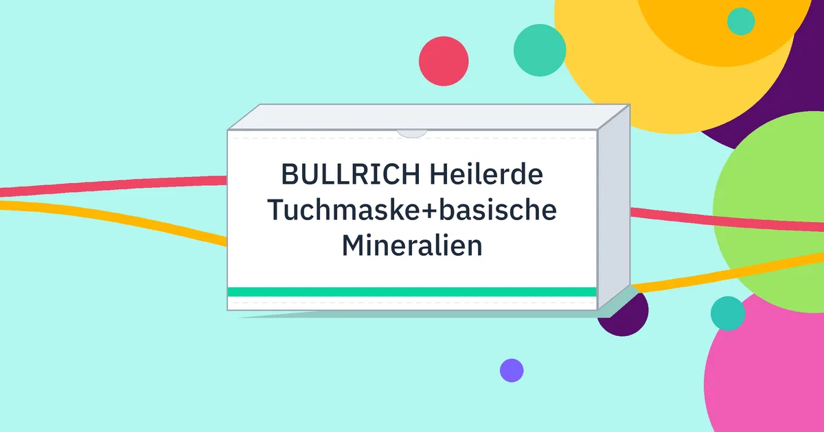 Symbolbild: Packung mit der Aufschrift BULLRICH Heilerde Tuchmaske+basische Mineralien (PZN 16857091) – Verfügbarkeit und Bezug in Apotheken in Frankfurt am Main