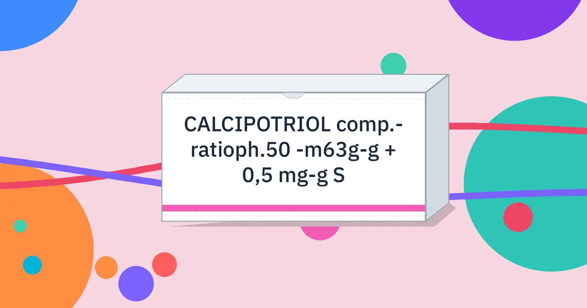 Symbolbild: Packung mit der Aufschrift CALCIPOTRIOL comp.-ratioph.50 -m63g-g + 0,5 mg-g S (PZN 10397406) – Verfügbarkeit und Bezug in Apotheken in Frankfurt am Main