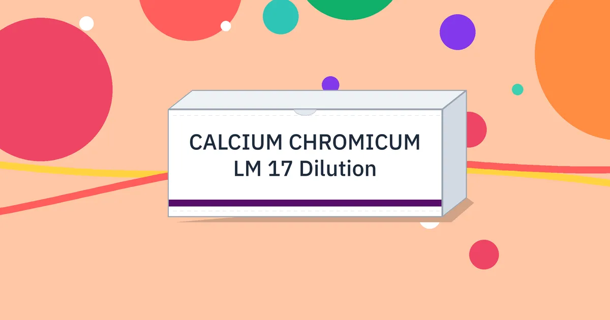 Symbolbild: Packung mit der Aufschrift CALCIUM CHROMICUM LM 17 Dilution (PZN 13408375) – Verfügbarkeit und Bezug in Apotheken in Frankfurt am Main