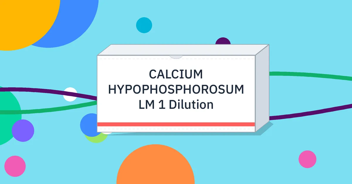 Symbolbild: Packung mit der Aufschrift CALCIUM HYPOPHOSPHOROSUM LM 1 Dilution (PZN 13408642) – Verfügbarkeit und Bezug in Apotheken in Frankfurt am Main