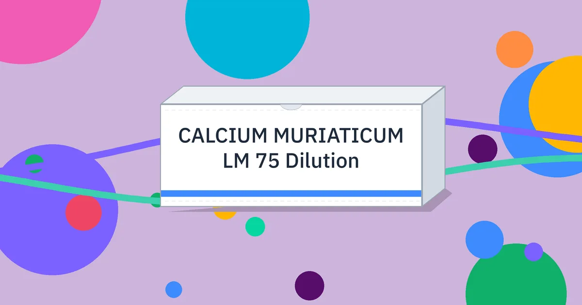 Symbolbild: Packung mit der Aufschrift CALCIUM MURIATICUM LM 75 Dilution (PZN 13409535) – Verfügbarkeit und Bezug in Apotheken in Frankfurt am Main