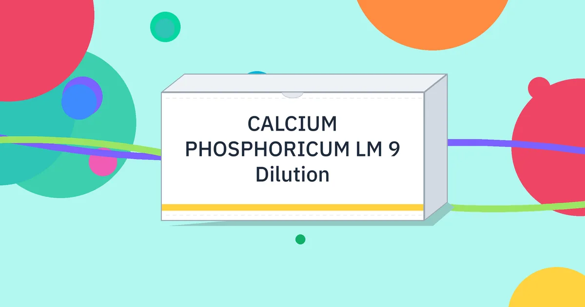 Symbolbild: Packung mit der Aufschrift CALCIUM PHOSPHORICUM LM 9 Dilution (PZN 12805200) – Verfügbarkeit und Bezug in Apotheken in Frankfurt am Main