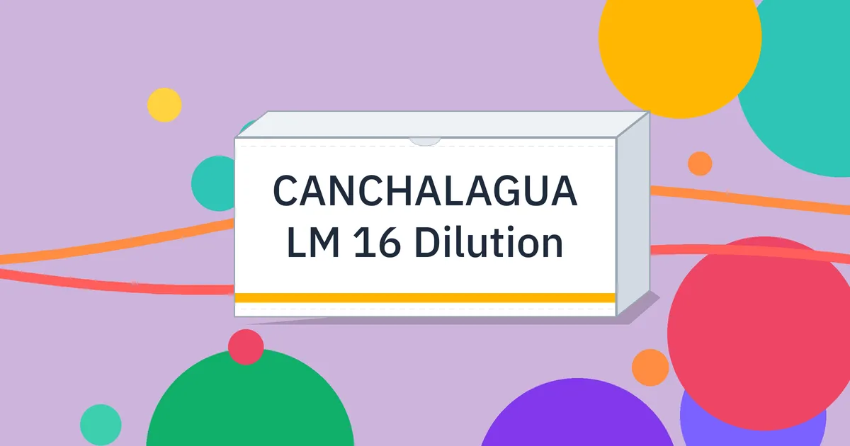 Symbolbild: Packung mit der Aufschrift CANCHALAGUA LM 16 Dilution (PZN 13412566) – Verfügbarkeit und Bezug in Apotheken in Frankfurt am Main