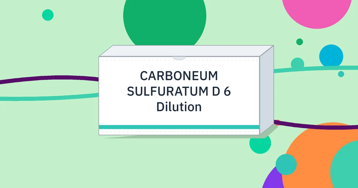 Symbolbild: Packung mit der Aufschrift CARBONEUM SULFURATUM D 6 Dilution (PZN 04210792) – Verfügbarkeit und Bezug in Apotheken in Frankfurt am Main