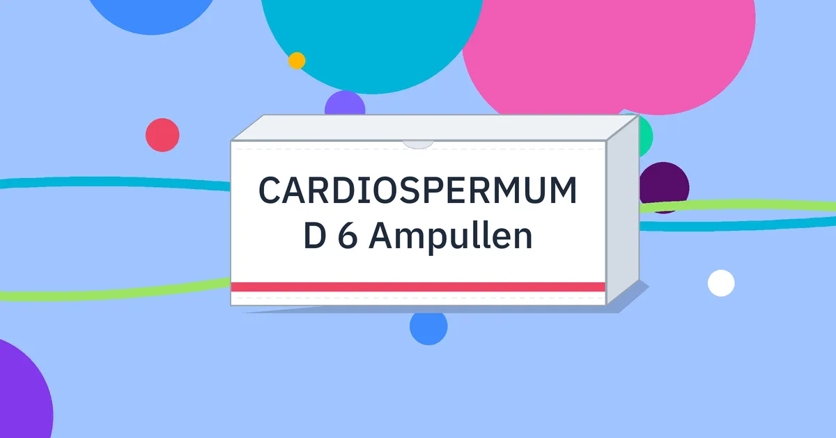 Symbolbild: Packung mit der Aufschrift CARDIOSPERMUM D 6 Ampullen (PZN 11704922) – Verfügbarkeit und Bezug in Apotheken in Frankfurt am Main