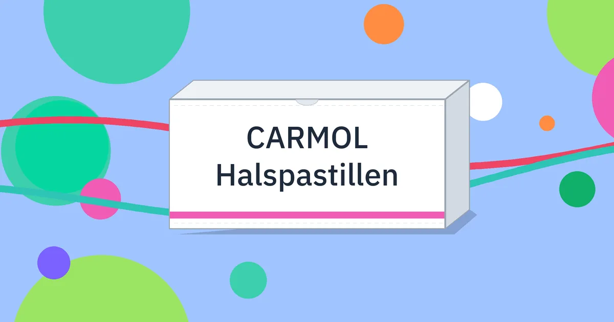 Symbolbild: Packung mit der Aufschrift CARMOL Halspastillen (PZN 17387227) – Verfügbarkeit und Bezug in Apotheken in Frankfurt am Main