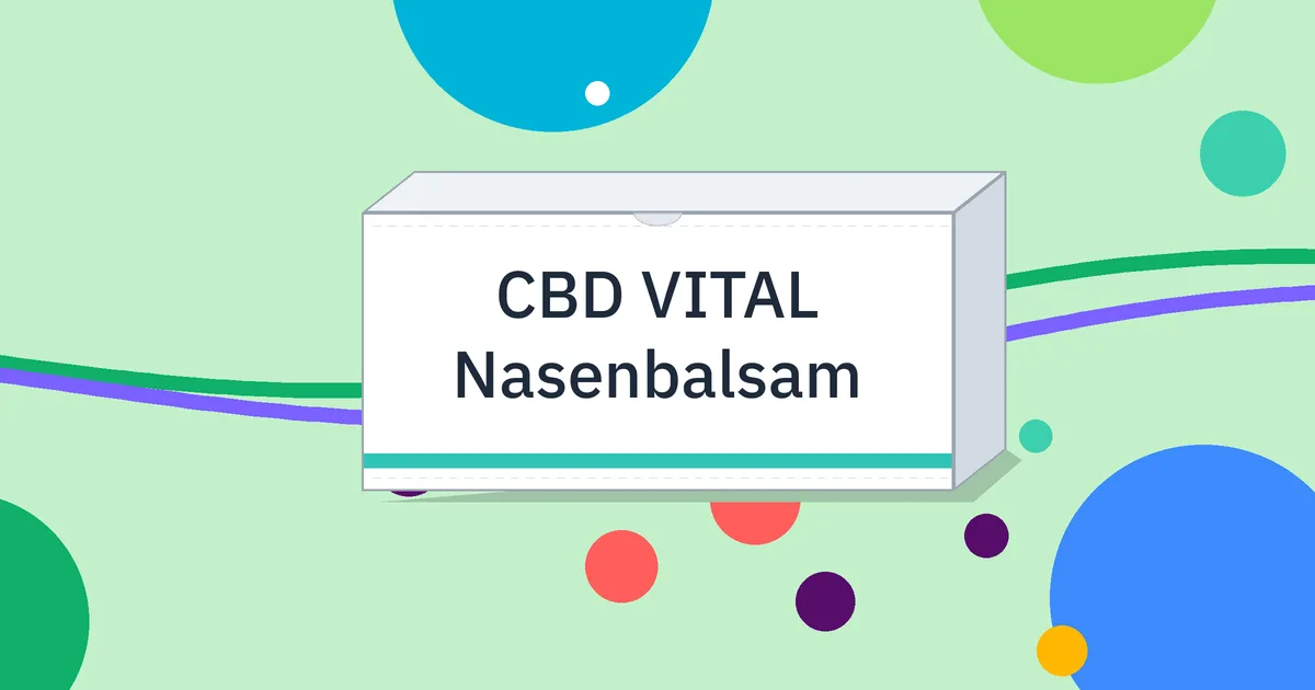 Symbolbild: Packung mit der Aufschrift CBD VITAL Nasenbalsam (PZN 19550482) – Verfügbarkeit und Bezug in Apotheken in Frankfurt am Main