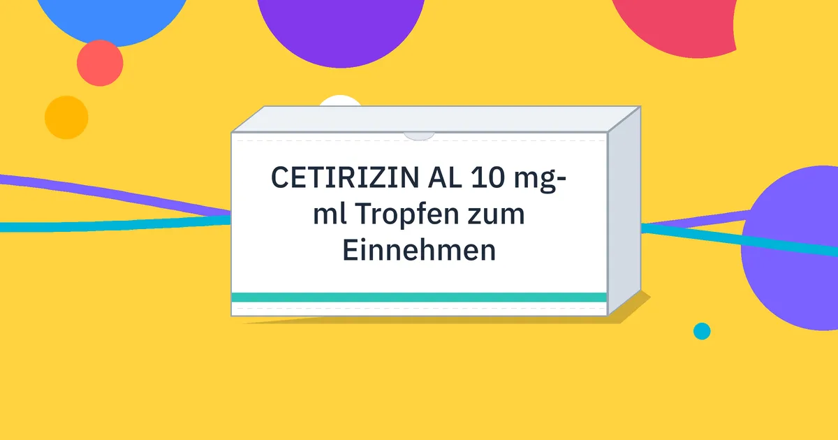 Symbolbild: Packung mit der Aufschrift CETIRIZIN AL 10 mg-ml Tropfen zum Einnehmen (PZN 02756920) – Verfügbarkeit und Bezug in Apotheken in Frankfurt am Main