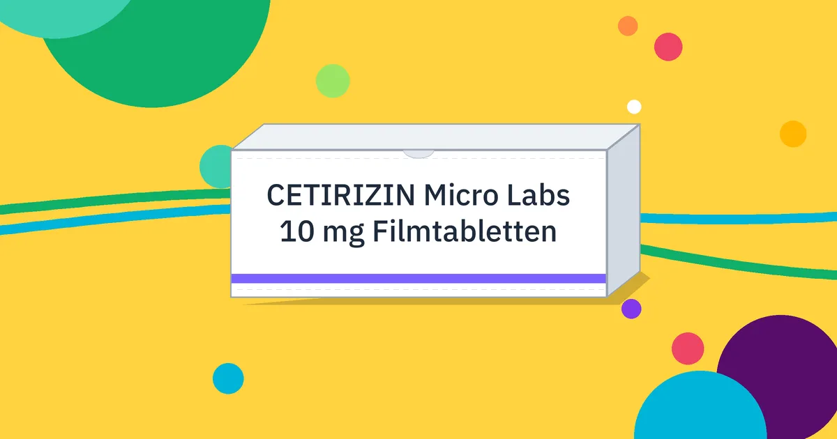 Symbolbild: Packung mit der Aufschrift CETIRIZIN Micro Labs 10 mg Filmtabletten (PZN 19249297) – Verfügbarkeit und Bezug in Apotheken in Frankfurt am Main