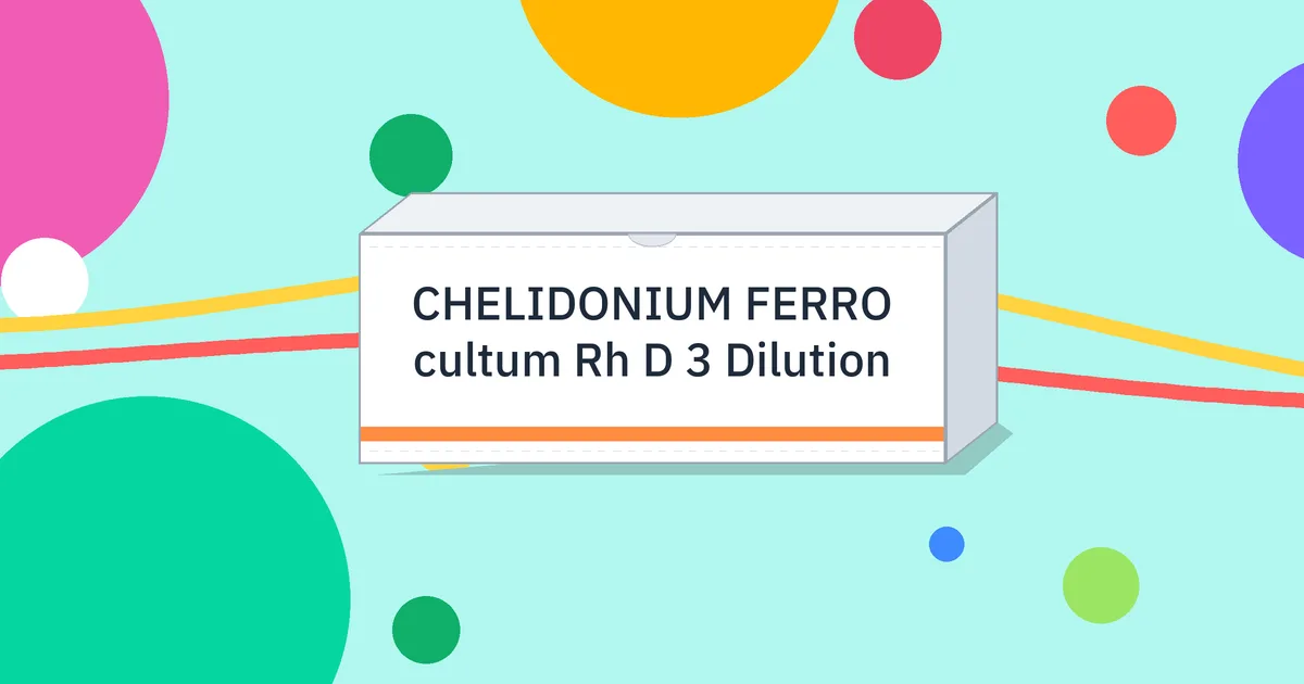 Symbolbild: Packung mit der Aufschrift CHELIDONIUM FERRO cultum Rh D 3 Dilution (PZN 01630186) – Verfügbarkeit und Bezug in Apotheken in Frankfurt am Main