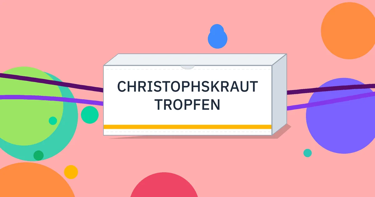 Symbolbild: Packung mit der Aufschrift CHRISTOPHSKRAUT TROPFEN (PZN 15230303) – Verfügbarkeit und Bezug in Apotheken in Frankfurt am Main