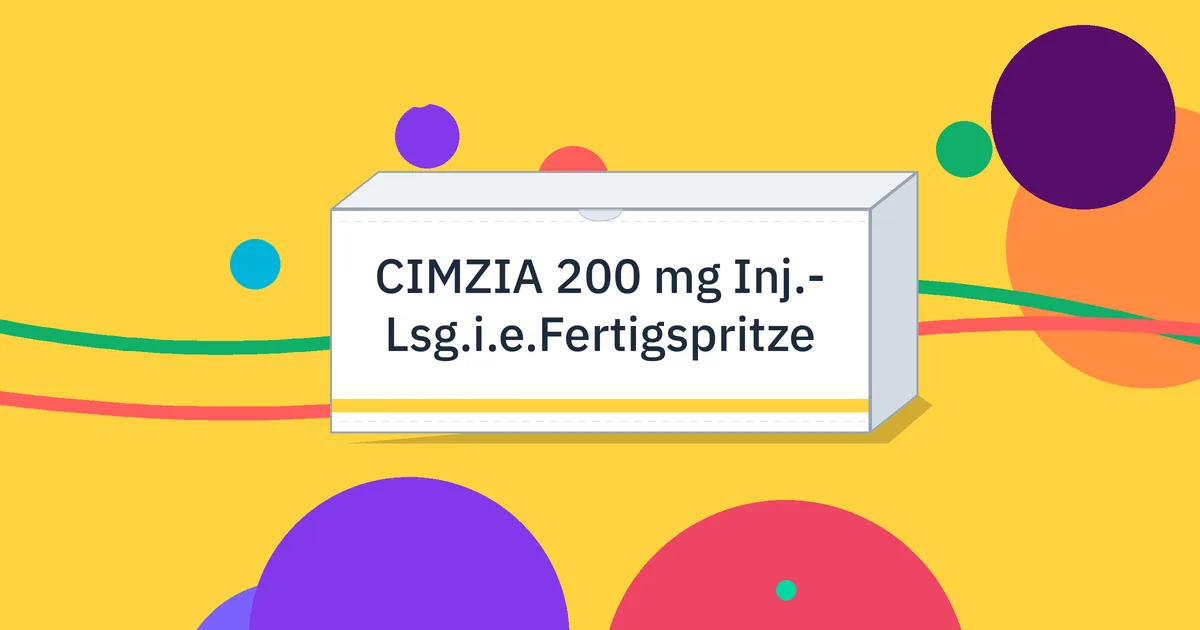 Symbolbild: Packung mit der Aufschrift CIMZIA 200 mg Inj.-Lsg.i.e.Fertigspritze (PZN 06907741) – Verfügbarkeit und Bezug in Apotheken in Frankfurt am Main