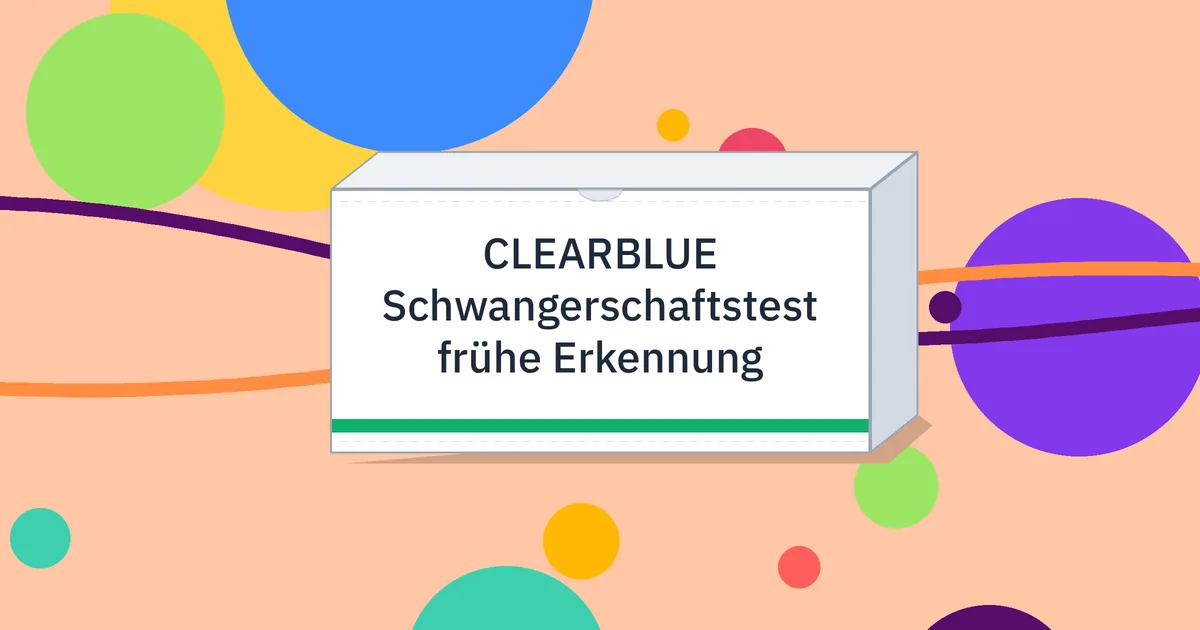 Symbolbild: Packung mit der Aufschrift CLEARBLUE Schwangerschaftstest frühe Erkennung (PZN 19902811) – Verfügbarkeit und Bezug in Apotheken in Frankfurt am Main