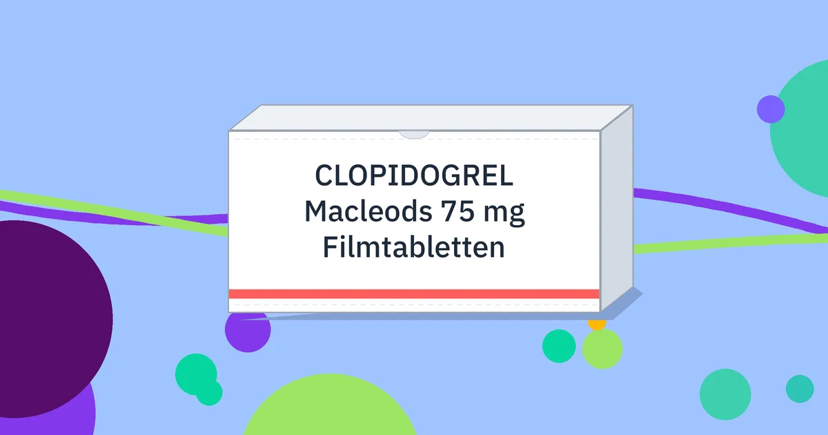 Symbolbild: Packung mit der Aufschrift CLOPIDOGREL Macleods 75 mg Filmtabletten (PZN 18337496) – Verfügbarkeit und Bezug in Apotheken in Frankfurt am Main