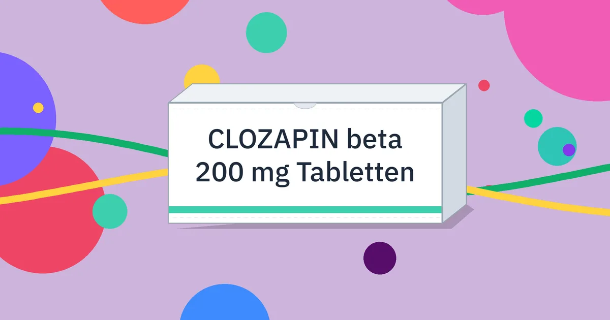 Symbolbild: Packung mit der Aufschrift CLOZAPIN beta 200 mg Tabletten (PZN 00472271) – Verfügbarkeit und Bezug in Apotheken in Frankfurt am Main